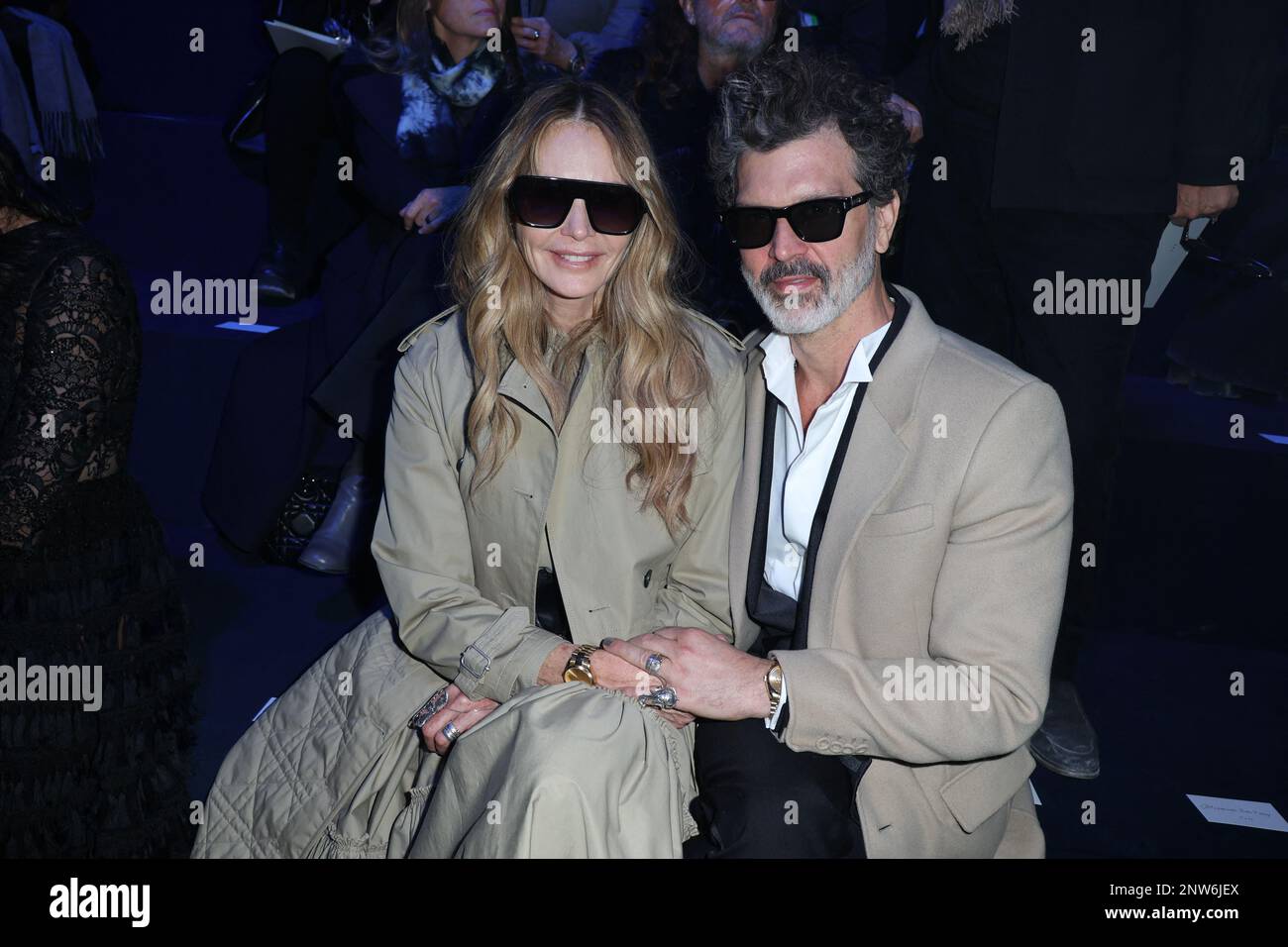 Elle Macpherson and Doyle Bramhall II attends the Dior Womenswear Fall ...