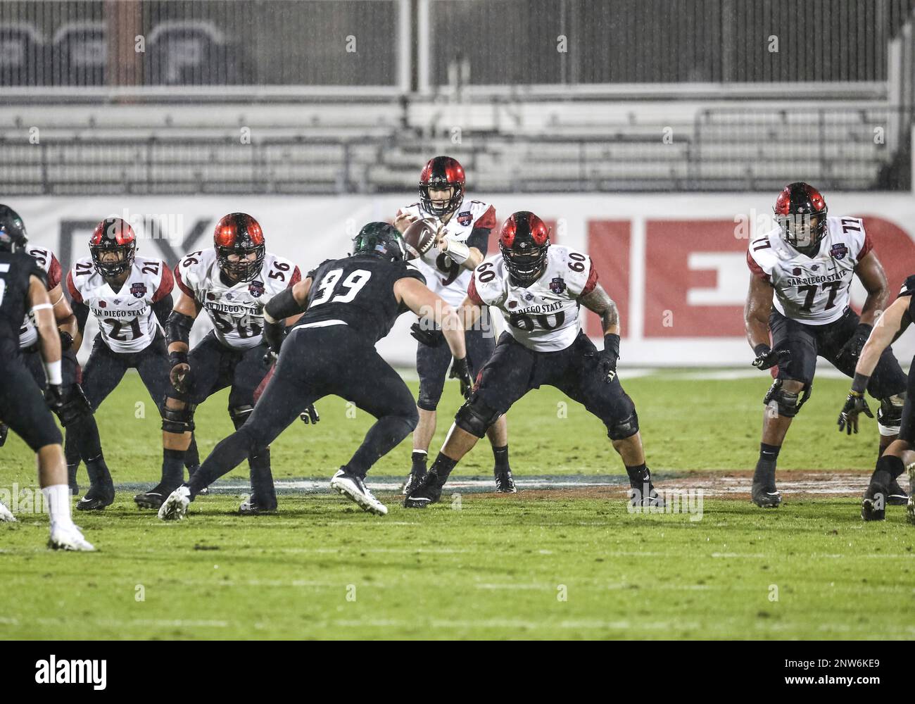 San Diego State Aztecs quarterback Ryan Agnew (9) .during the DXL ...