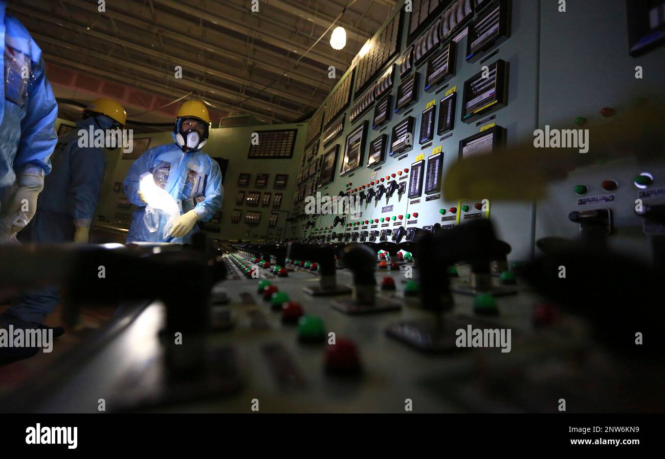 The main control room for Unit 3 and 4 of the Tokyo Electric Power ...