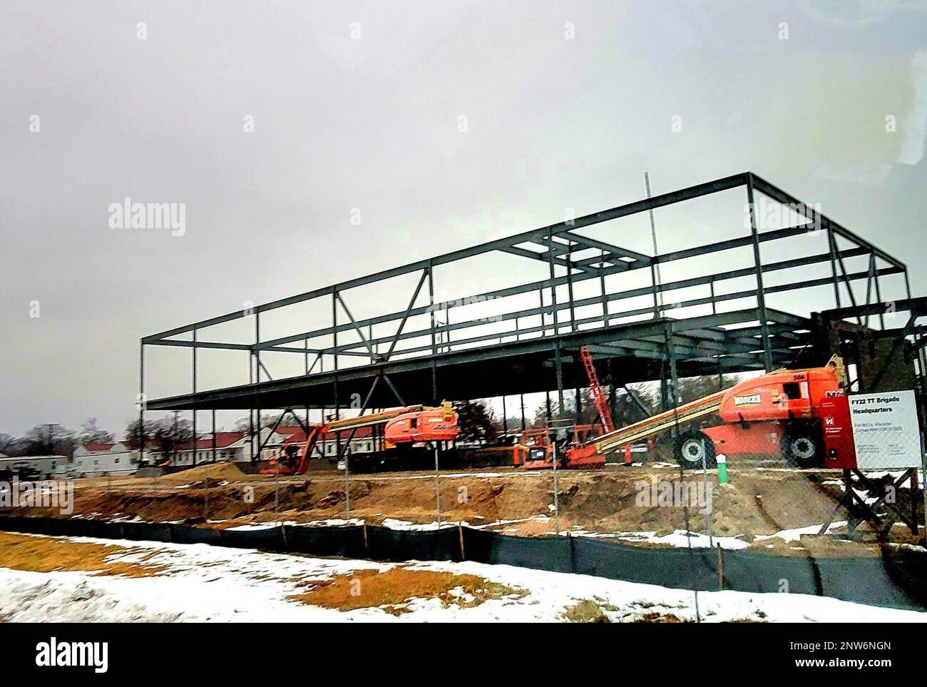 The construction area for a future transient training brigade ...