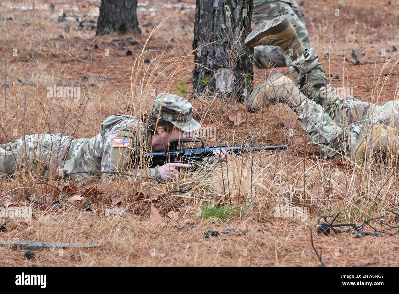 On the Fort Dix Range Complex on Rang 59E these soldiers are shown ...