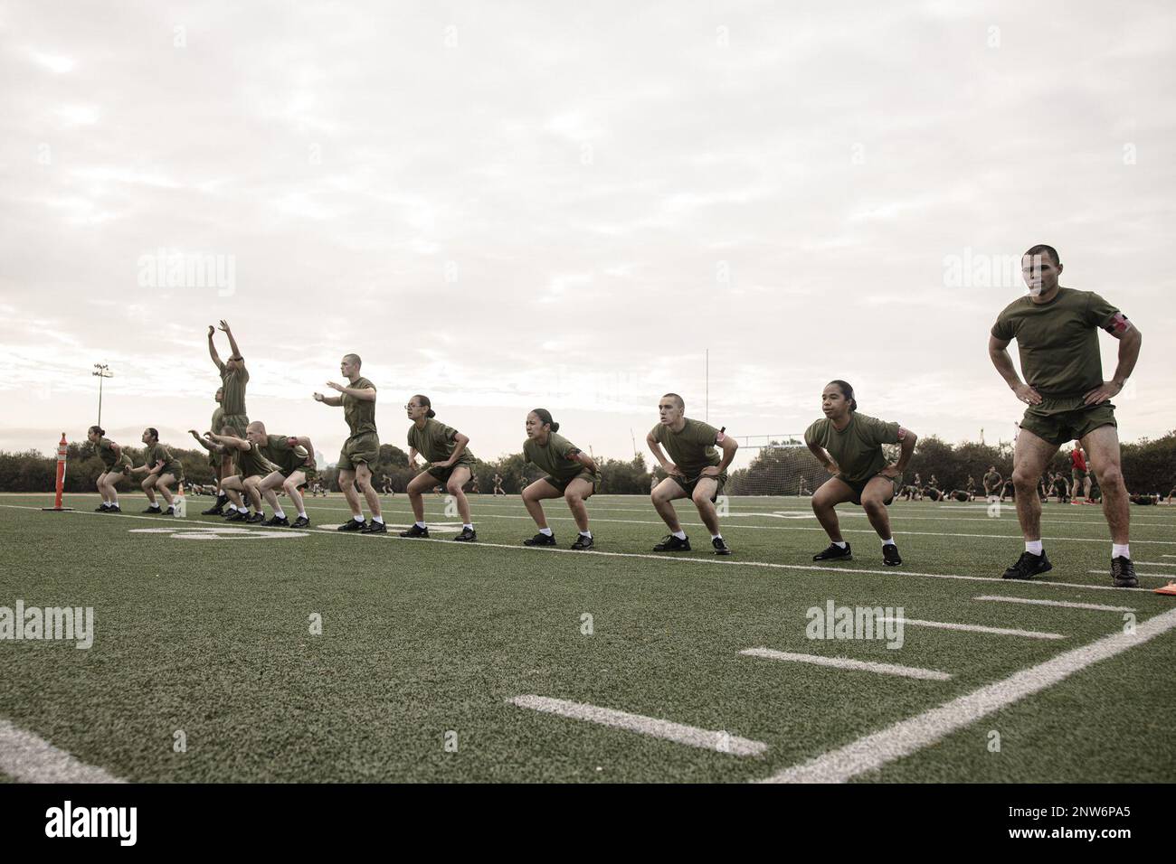 U.S. Marine Corps recruits with Charlie Company, 1st Recruit Training ...