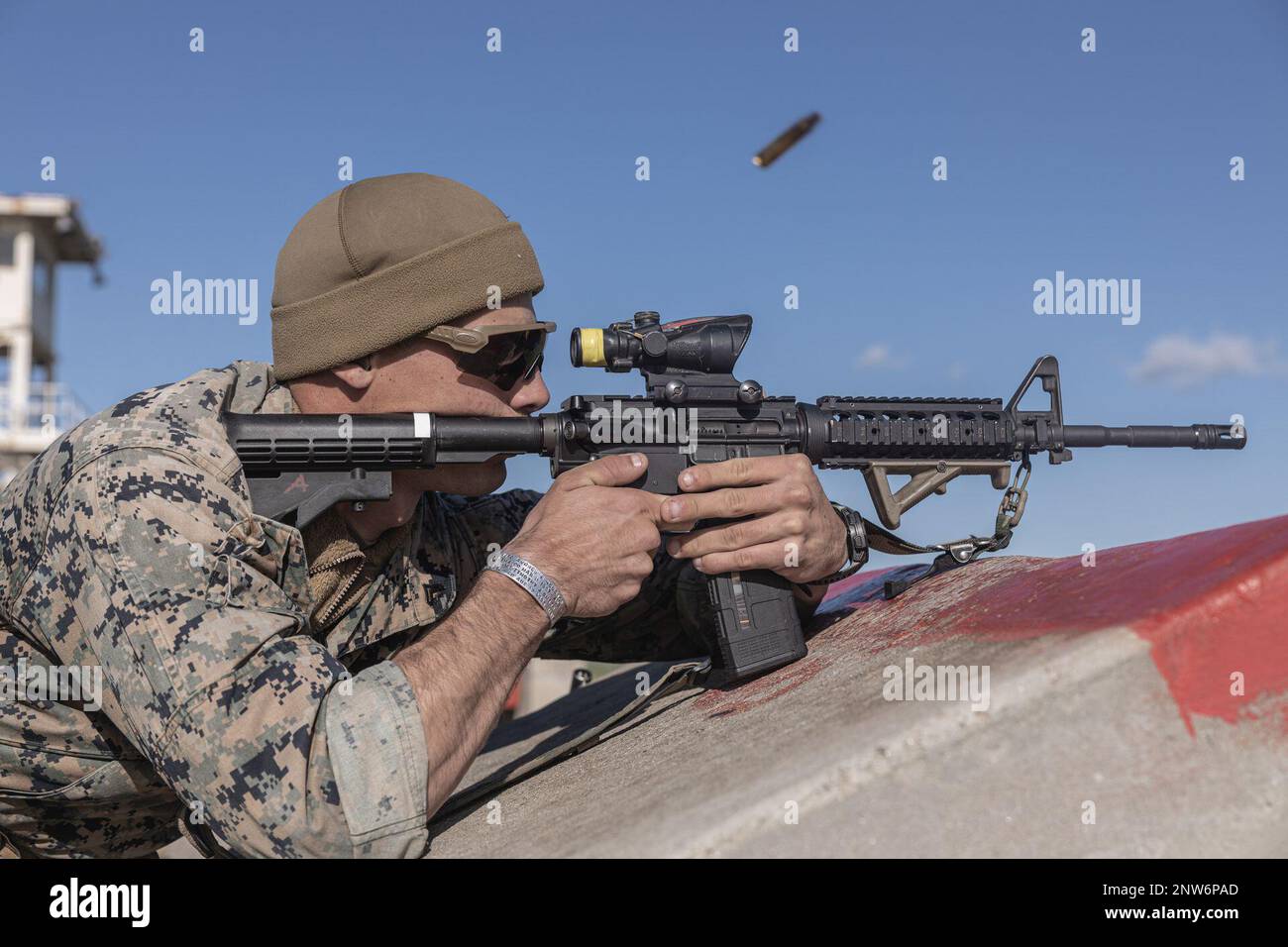 U.S. Marine Corps Cpl. Jeffrey Scott V, a Combat Marksmanship Coach ...