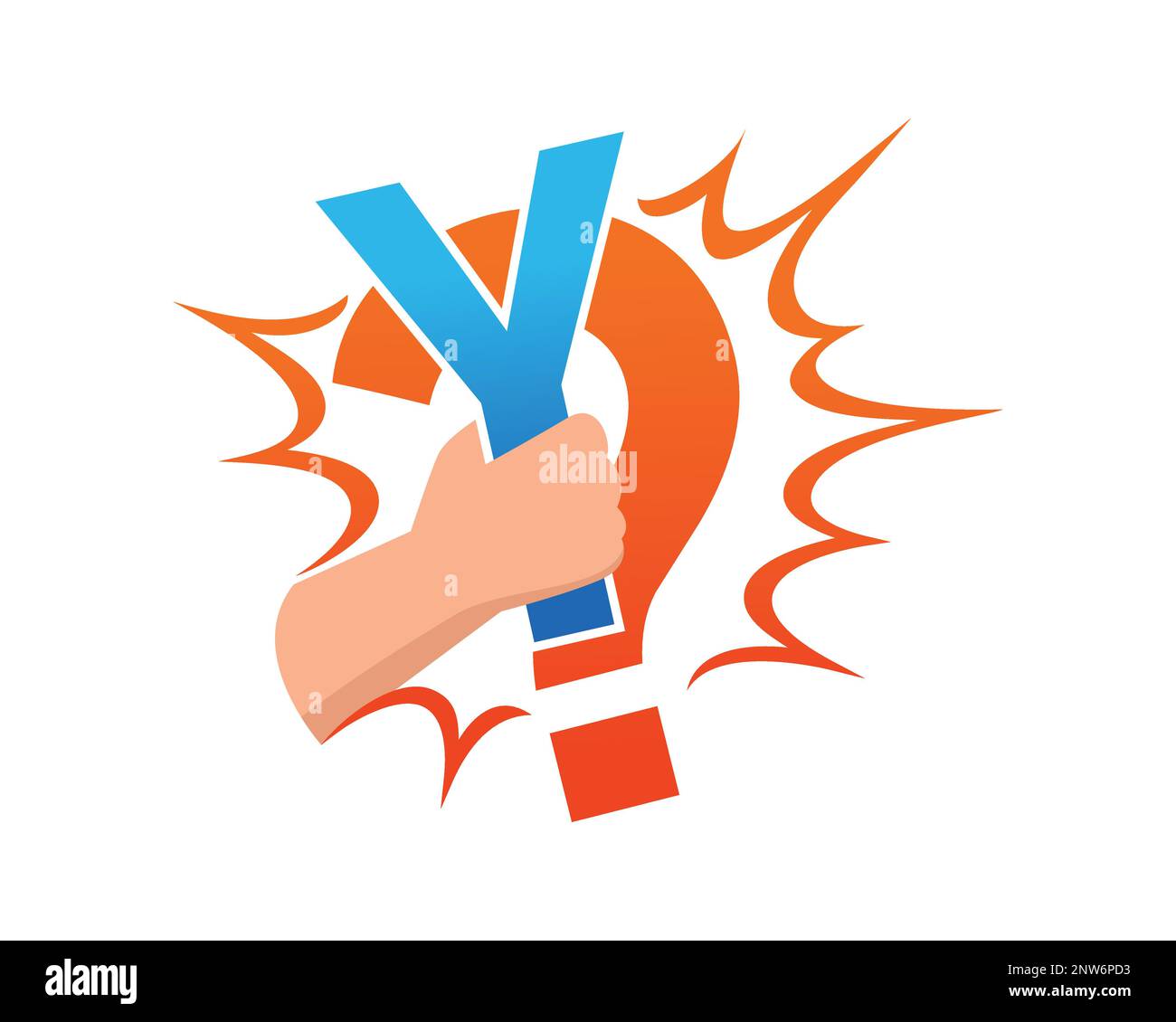 Protesting with Hand Holding Y Letter as Symbolization of Why ...