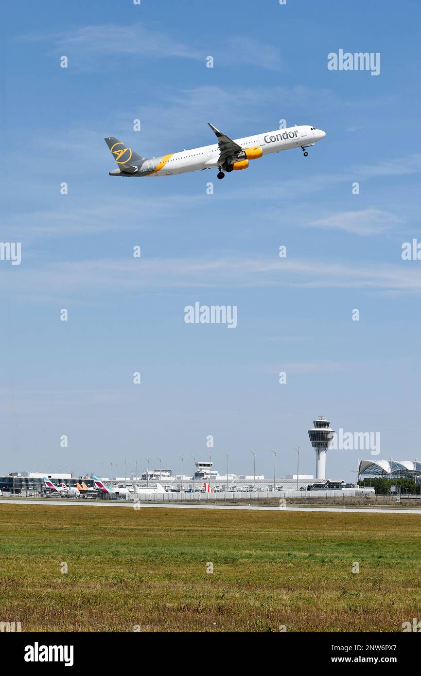 Condor, Airbus, A321,Take of, Start, Departure, View, Aircraft, Green ...