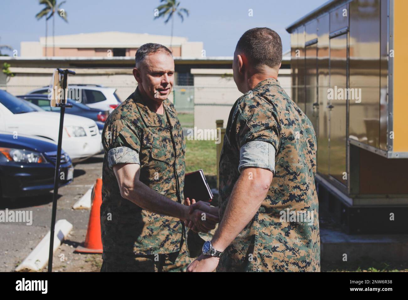 U.S. Marine Corps Lt. Gen. Matthew Glavy, left, Deputy Commandant for ...