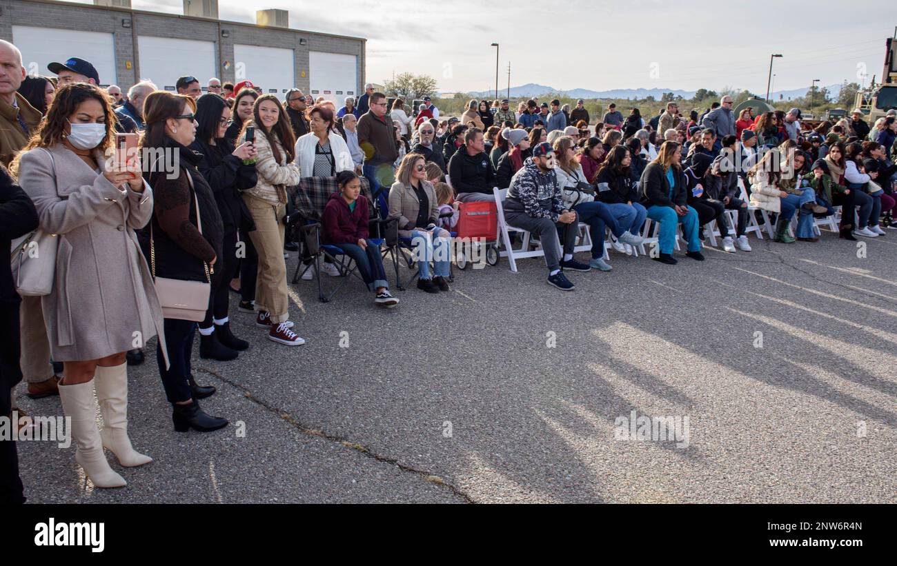 Family, friends and guests attend a send-off ceremony for Soldiers with ...