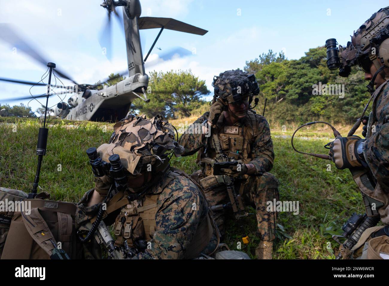 U.S. Marine Corps 1st Lt. John Wagstaff, a platoon commander, with ...