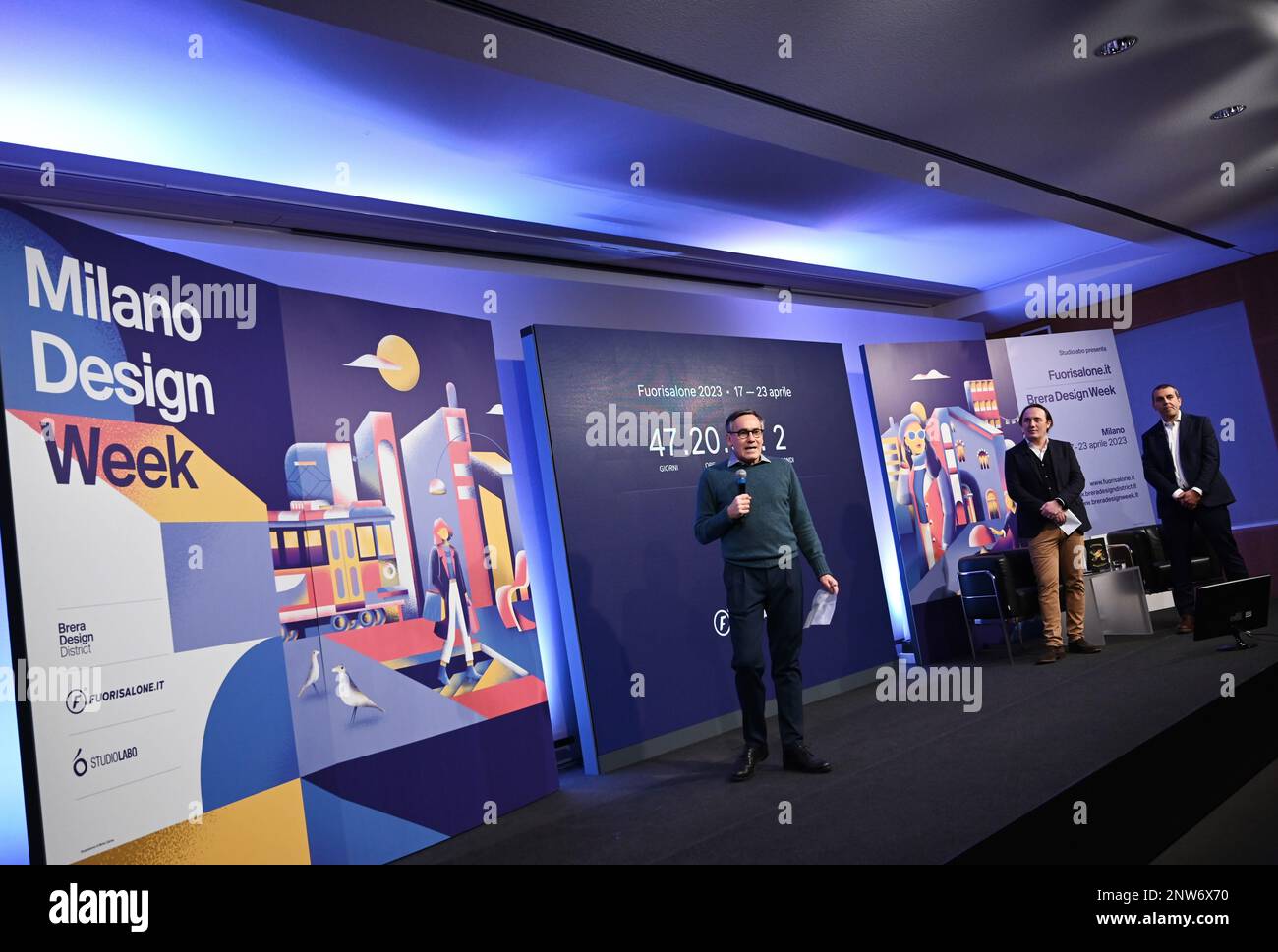 Milan, Italy. 28th Feb, 2023. Milan, Italy Fuorisalone Milano Design Week 2023 from 17 to 23 ...