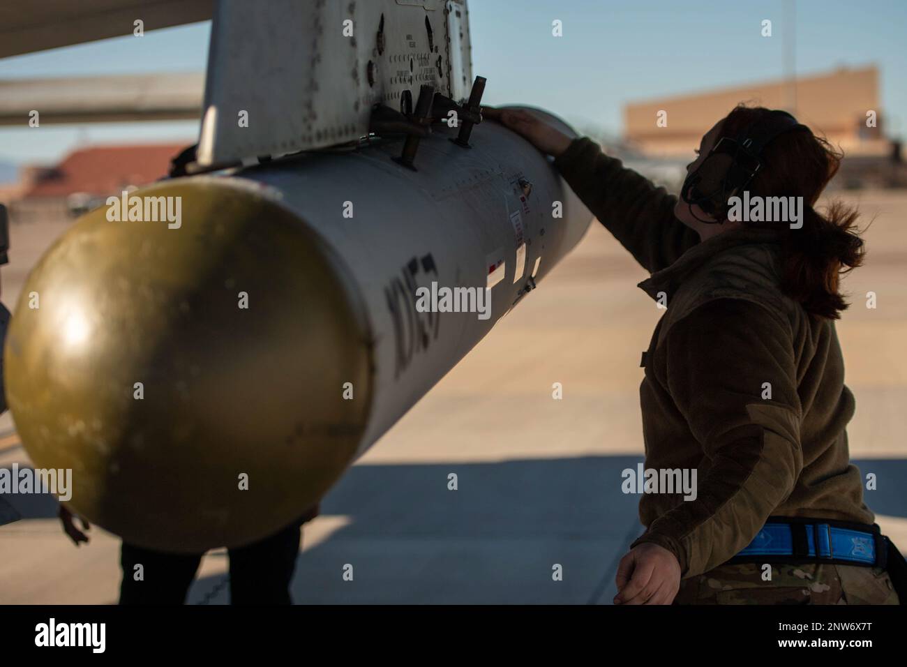 Senior Airman Sydney Woo, an Armaments System Specialist assigned to ...