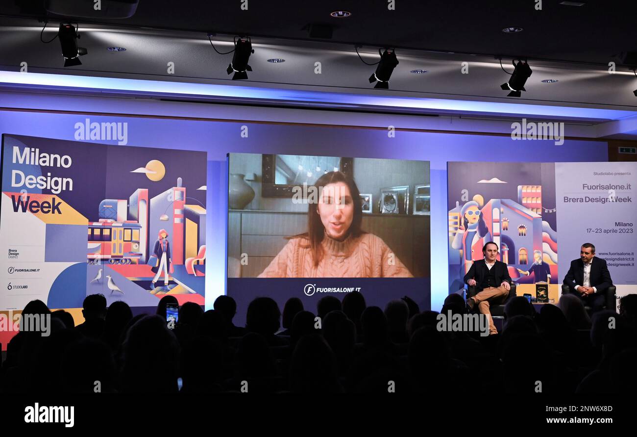 Milan, Italy. 28th Feb, 2023. Milan, Italy Fuorisalone Milano Design Week 2023 from 17 to 23 ...