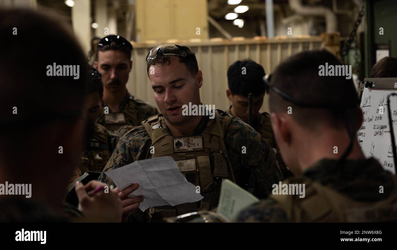 U.S. Marine Corps Sgt. Adam Rasmussen, a platoon sergeant with ...