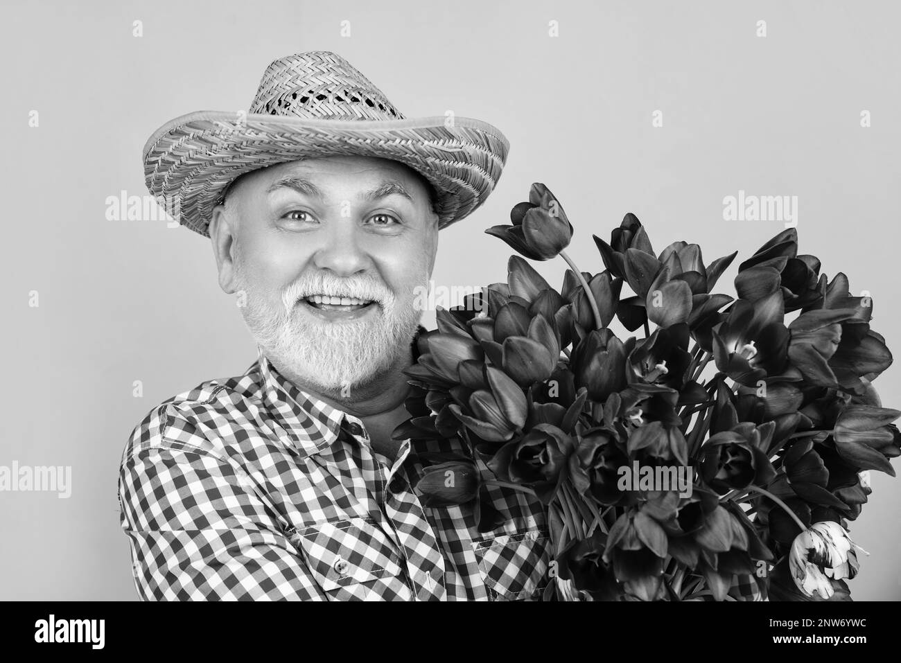 Grandfather flowers Black and White Stock Photos & Images - Alamy