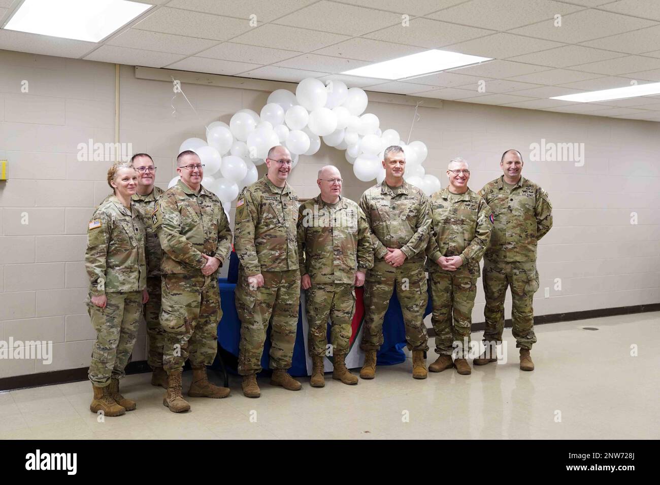 Indiana National Guard Maj. Gen. Timothy Thombleson, center, 38th ...
