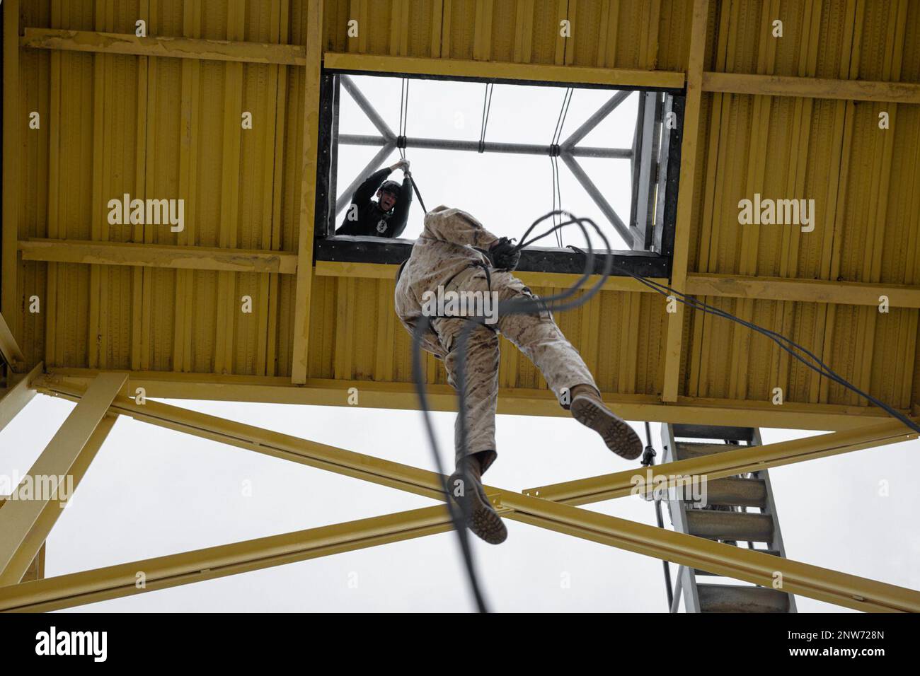 A U.S. Marine with India Company, 3rd Recruit Training Battalion ...