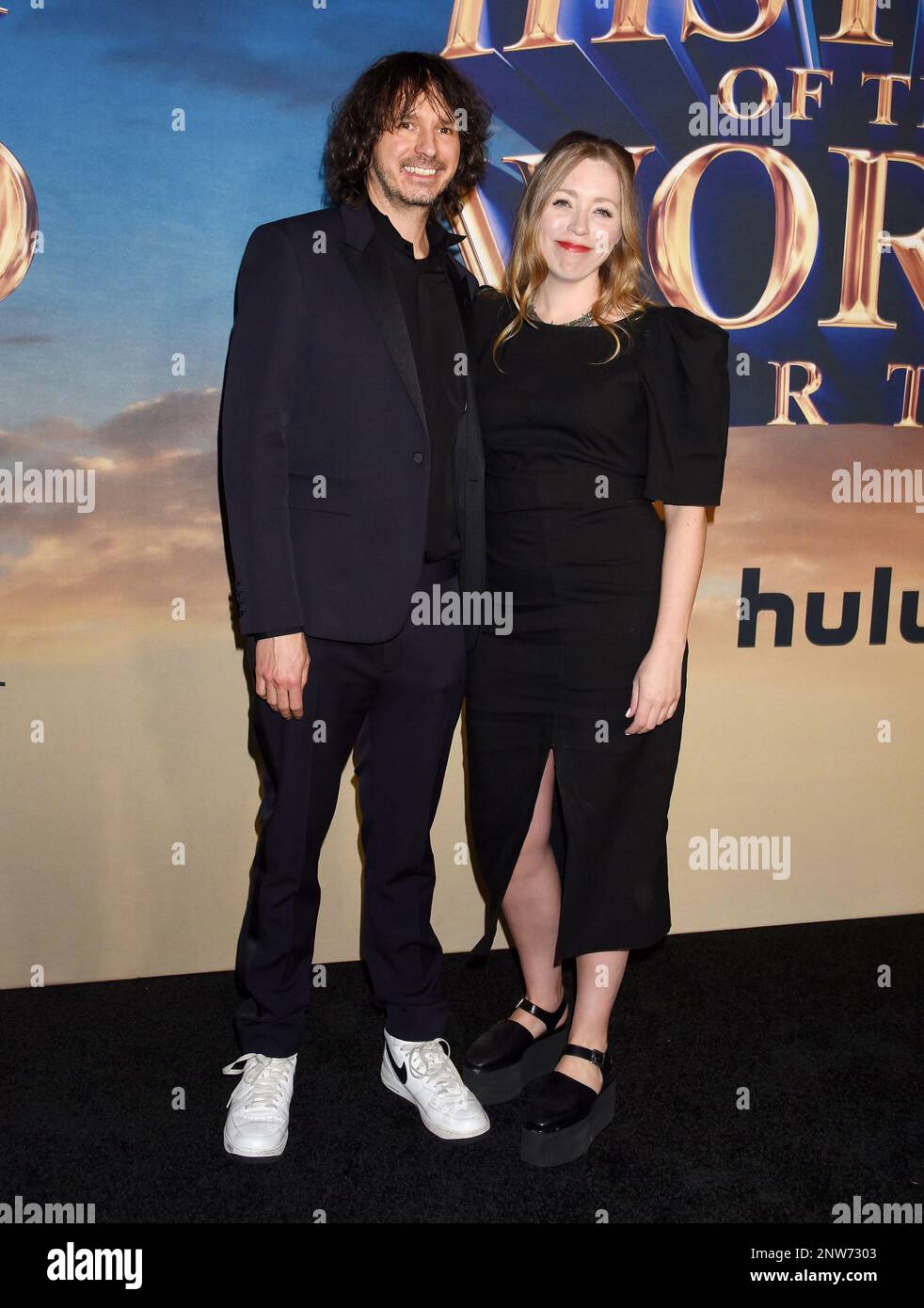 Jeff Johnson and Alice Mathias arriving to Hulu's "History of the World ...
