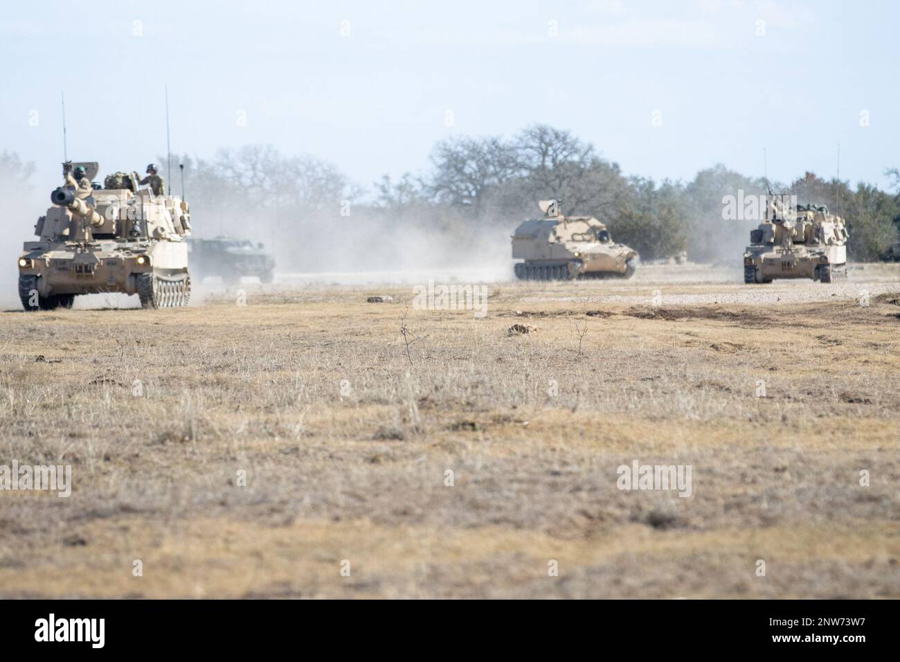Troopers from 1st Battalion 82nd Field Artillery Regiment, 1st Armored ...
