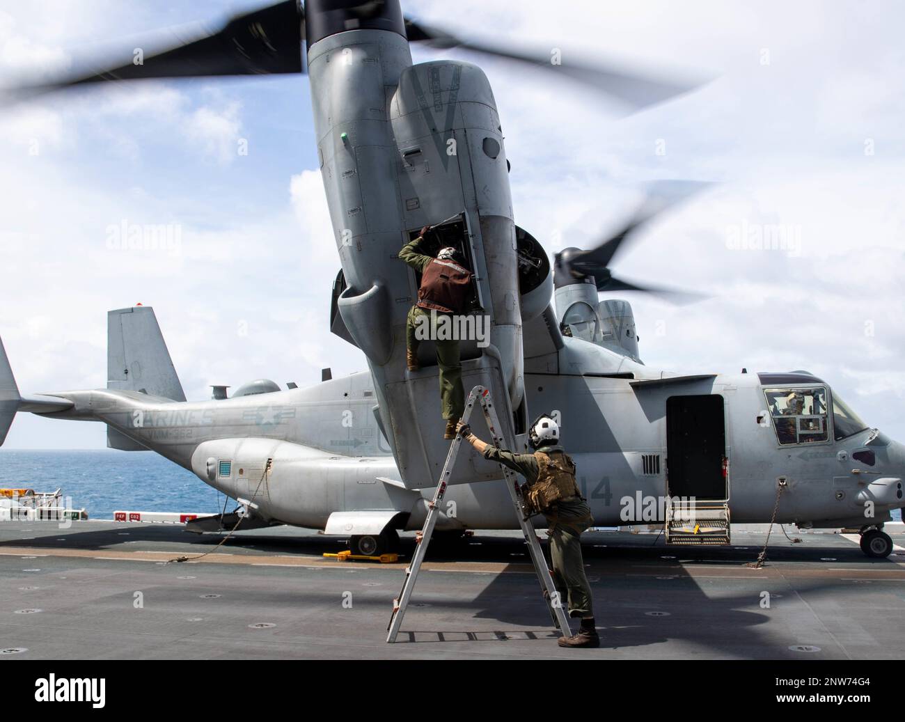 230120-N-IV962-1171 Gunnery Sgt. Jesus Luna, flight line division chief ...