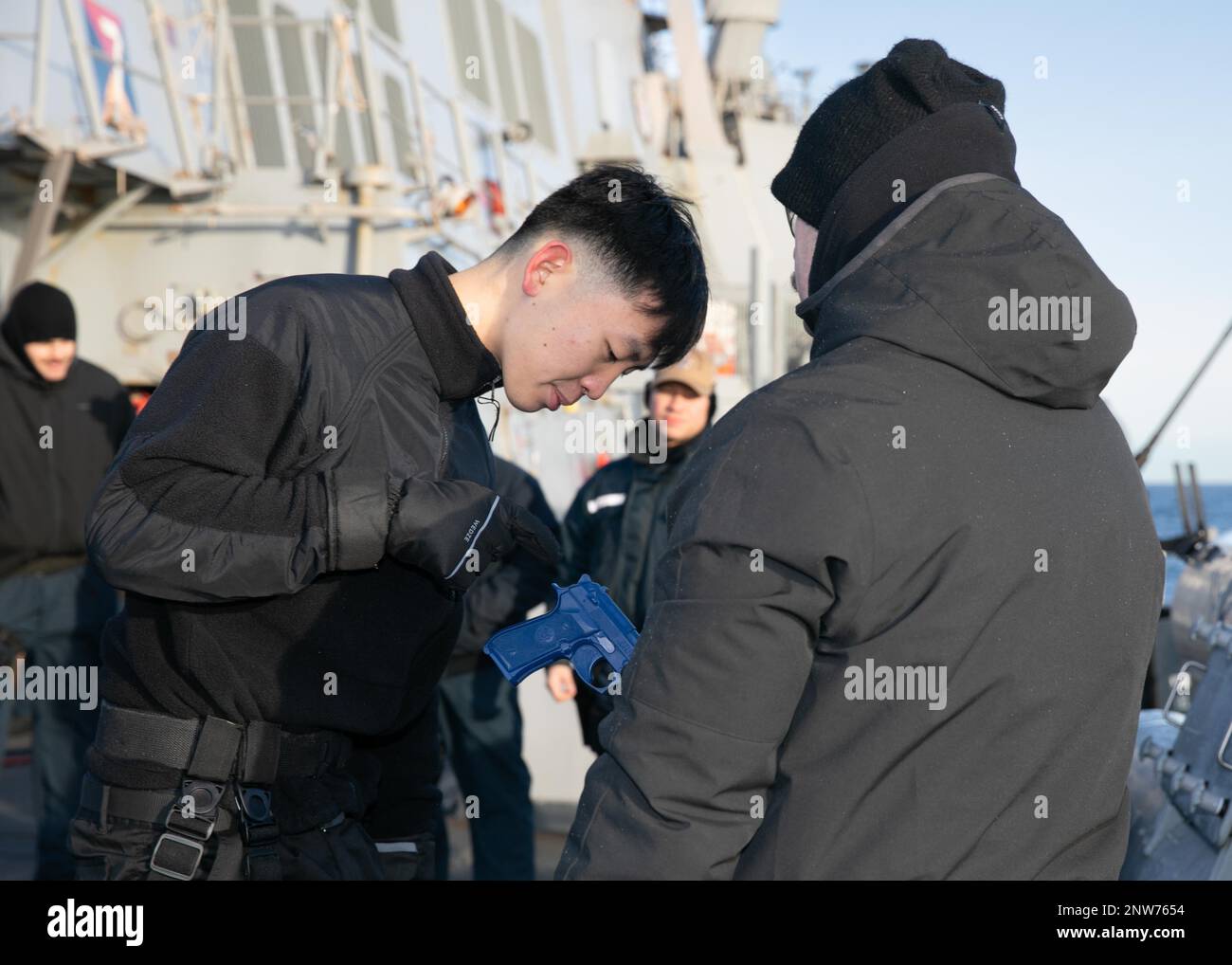 230213-N-DE439-1030 BALTIC SEA (Feb. 13, 2023) Sonar Technician ...