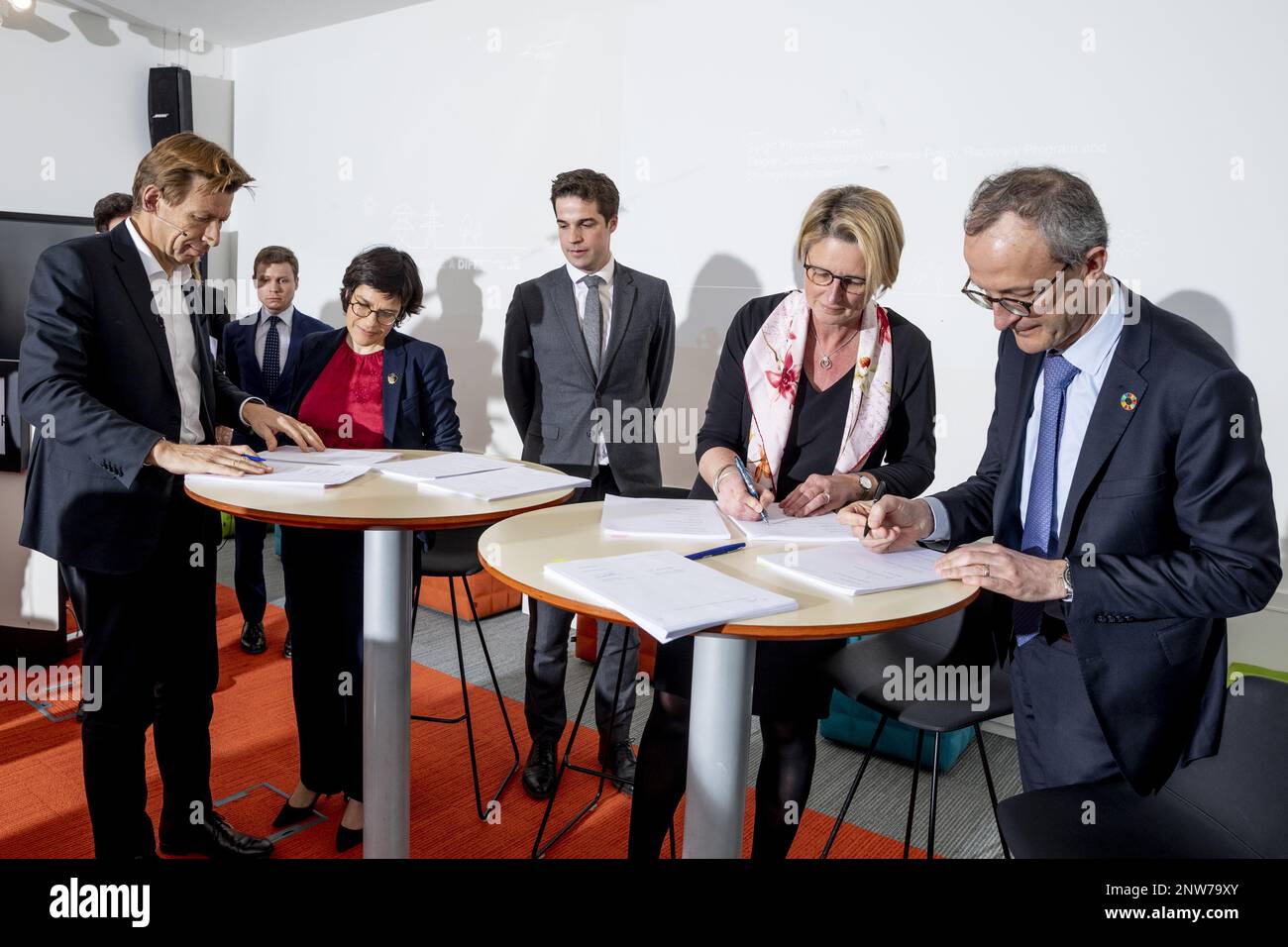 Elia CEO Chris Peeters, Energy minister Tinne Van der Straeten, State ...