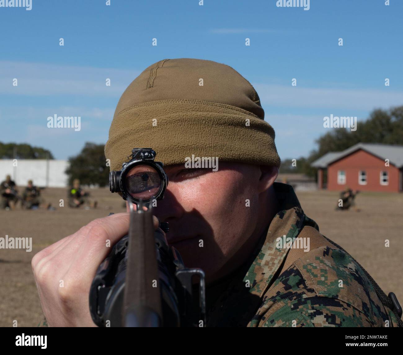 Recruits with Golf Company, 3rd Recruit Training battalion, practice ...
