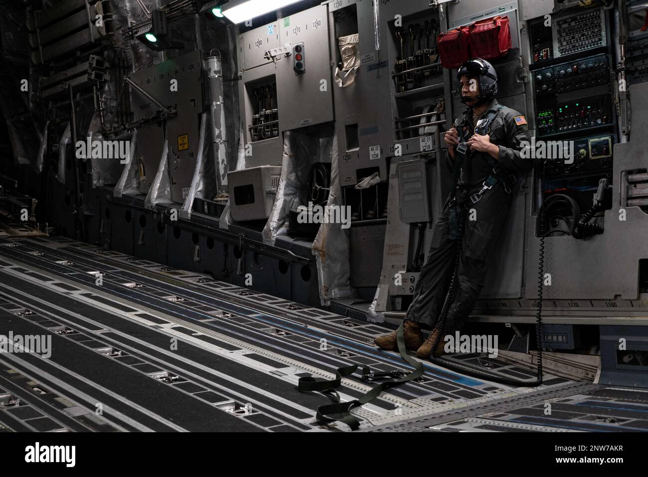 14th Airlift Squadron C-17 Globemaster III loadmaster, Senior Airman ...
