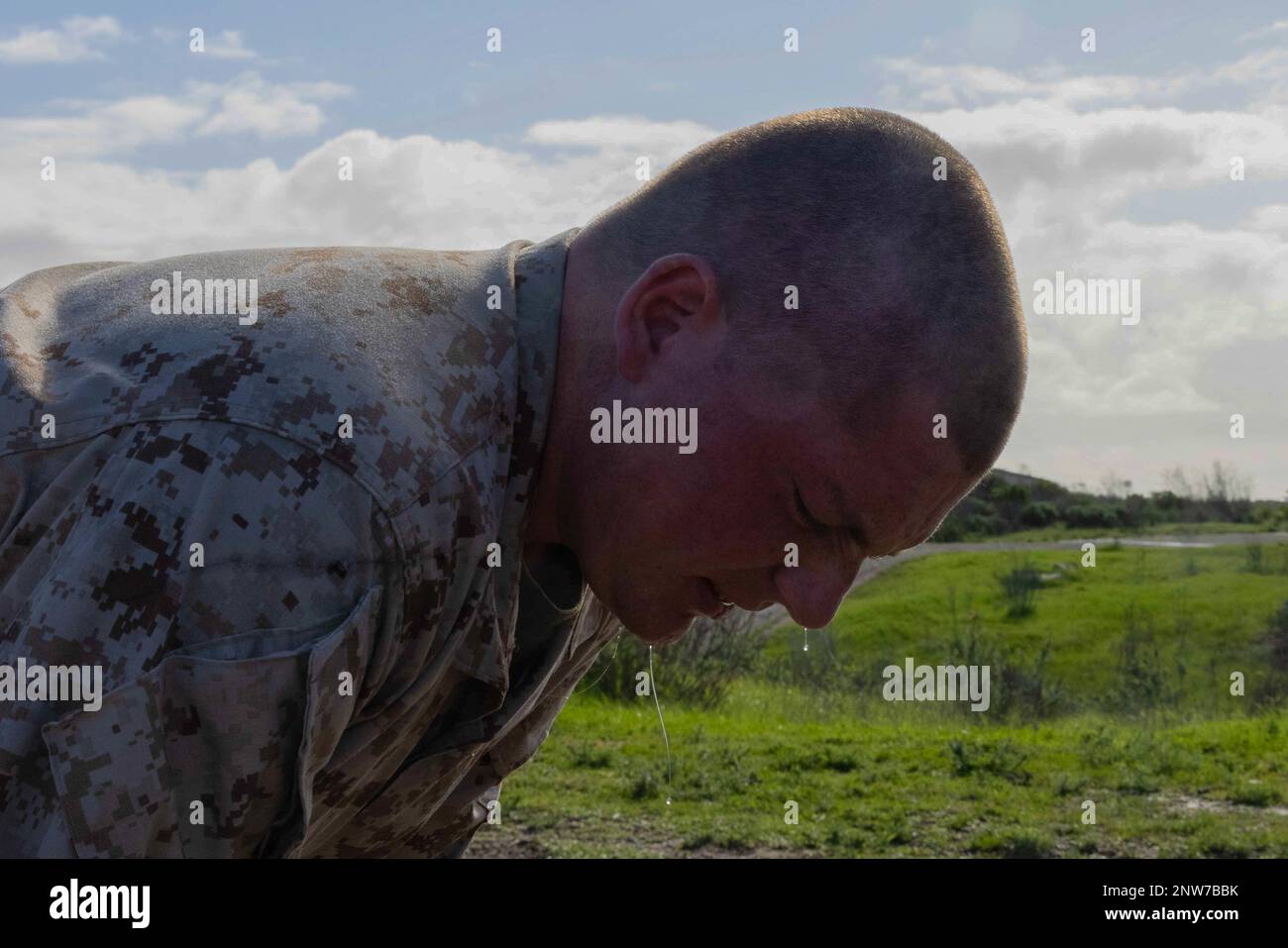 U.S. Marine Corps Recruit Logan Denning with Delta Company, 1st Recruit ...