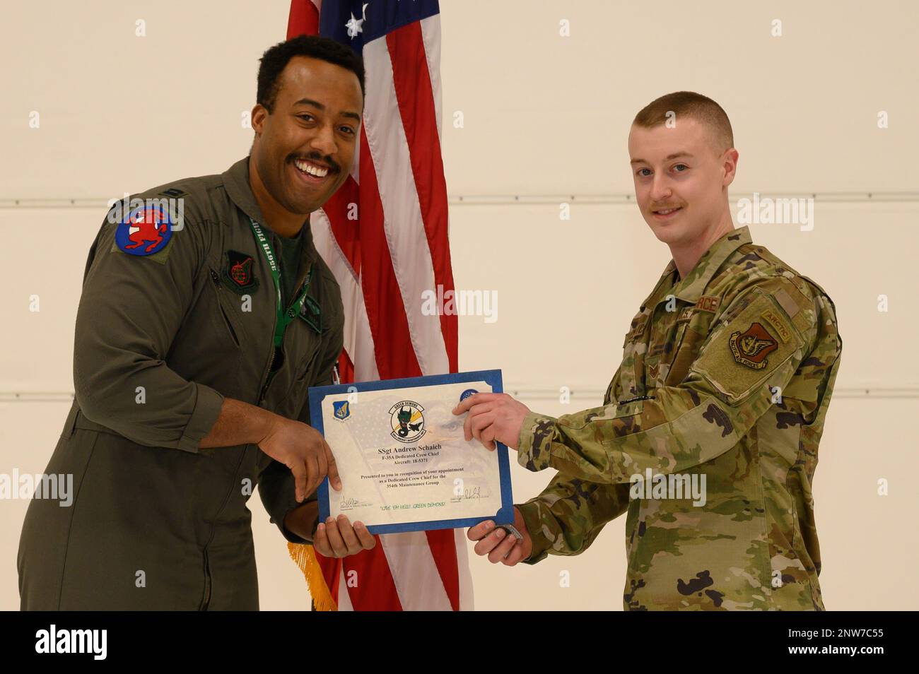 U.S. Air Force Capt. Marcus Ward, a 356th Fighter Squadron F-35A ...