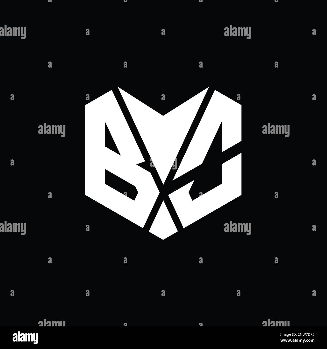 BO Logo monogram abstract hexagon shape vector images design template ...