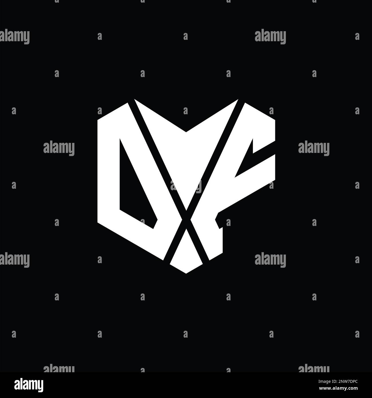 DF Logo monogram abstract hexagon shape vector images design template ... DF Logo monogram abstract hexagon shape vector images design template ...