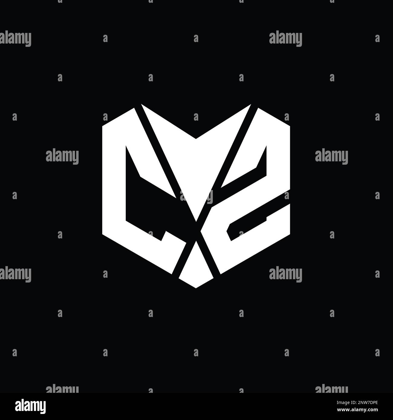 CZ Logo monogram abstract hexagon shape vector images design template ...