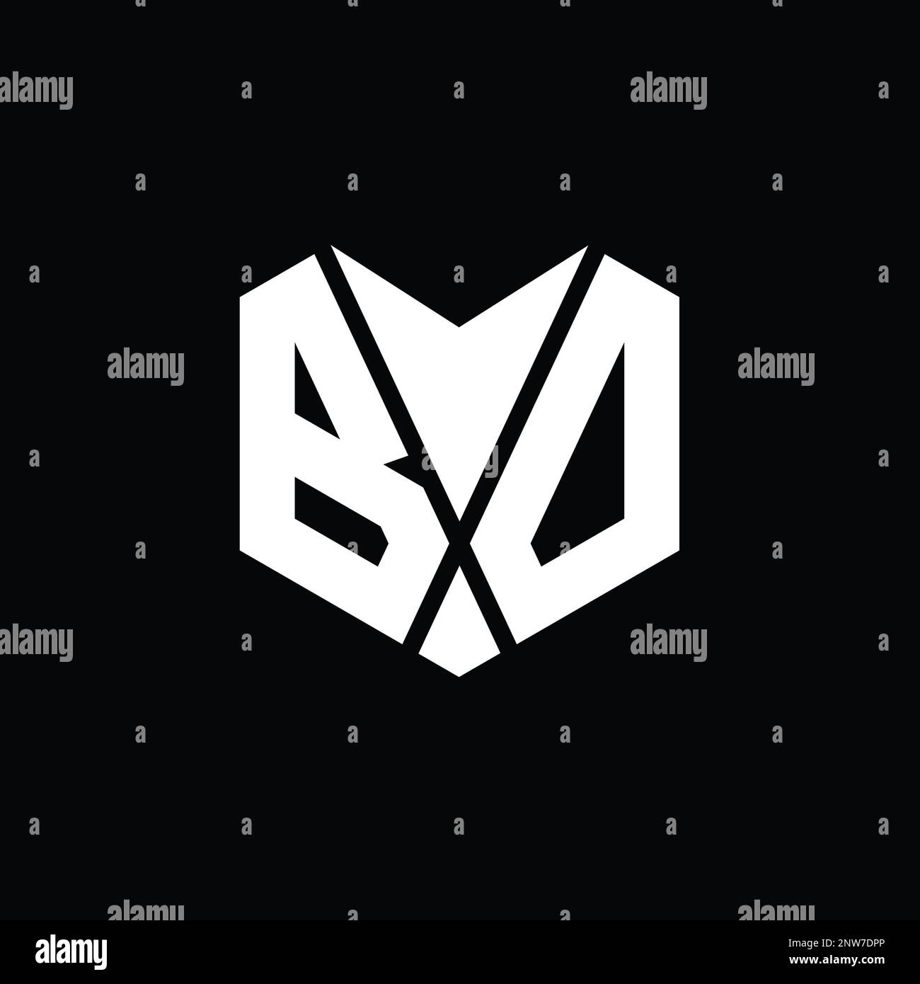 BD Logo monogram abstract hexagon shape vector images design template ...