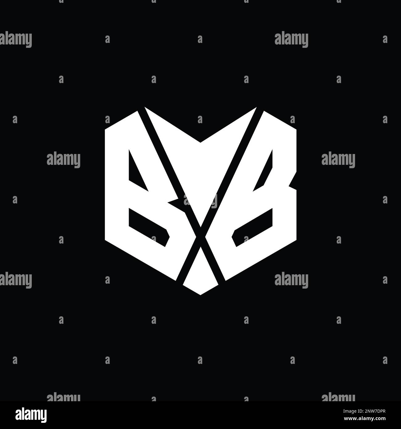 BB Logo monogram abstract hexagon shape vector images design template ...