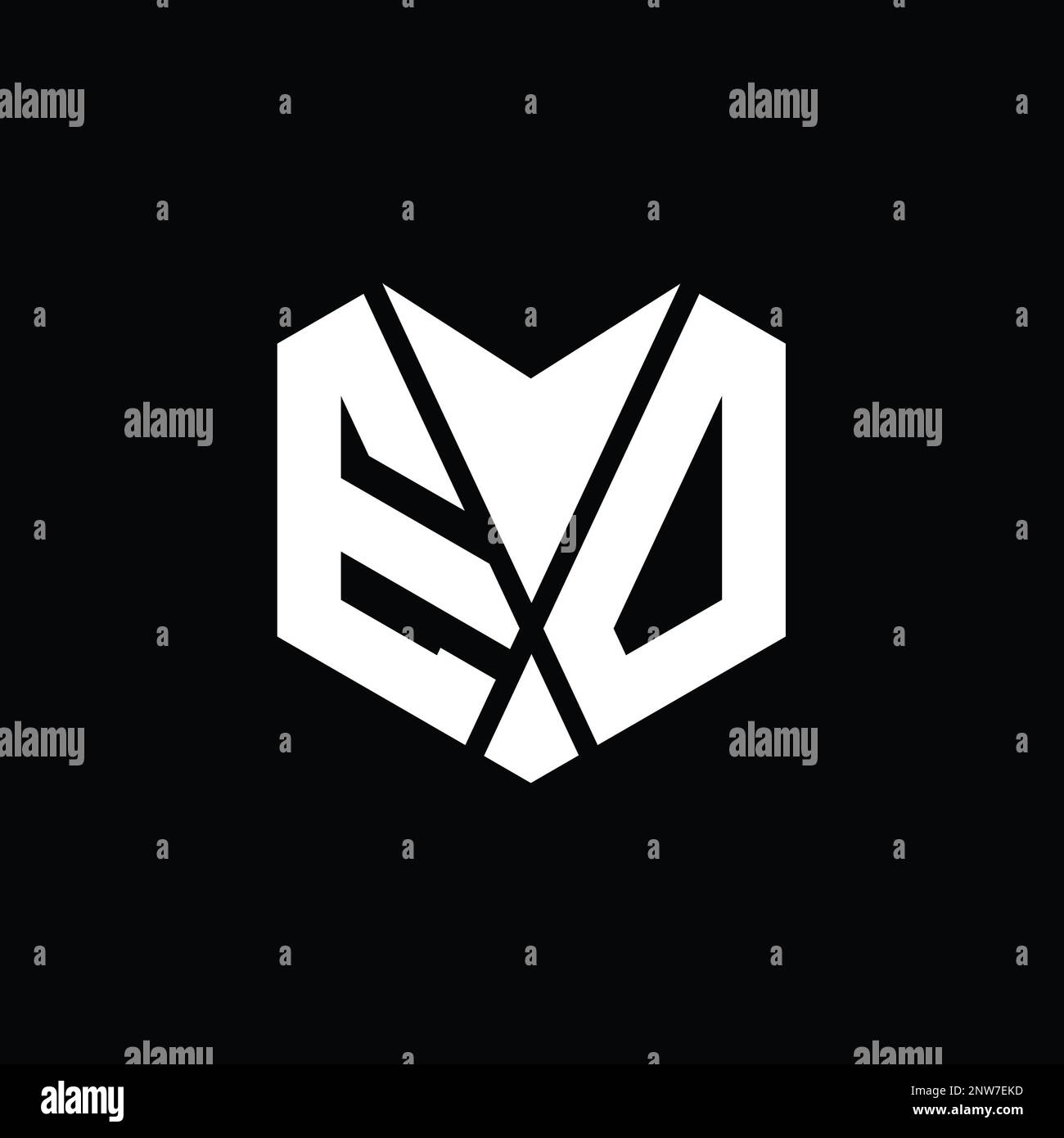 ED Logo monogram abstract hexagon shape vector images design template ...