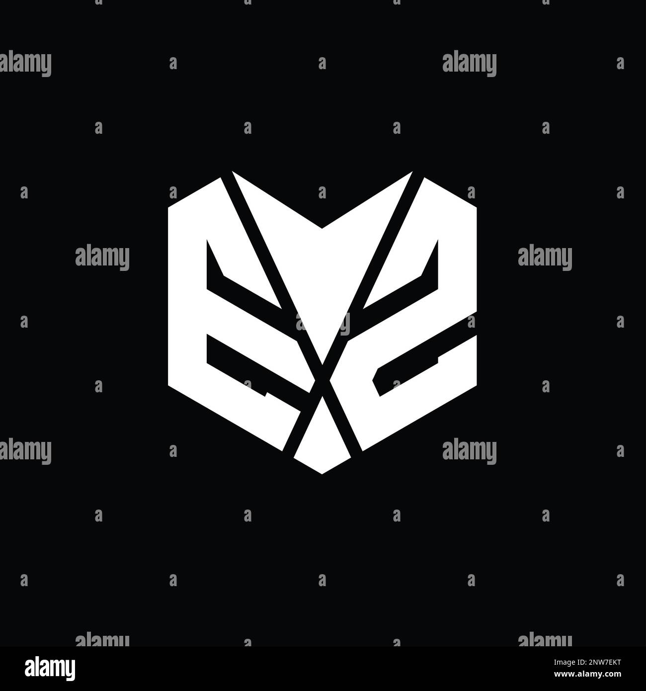 EZ Logo monogram abstract hexagon shape vector images design template ...