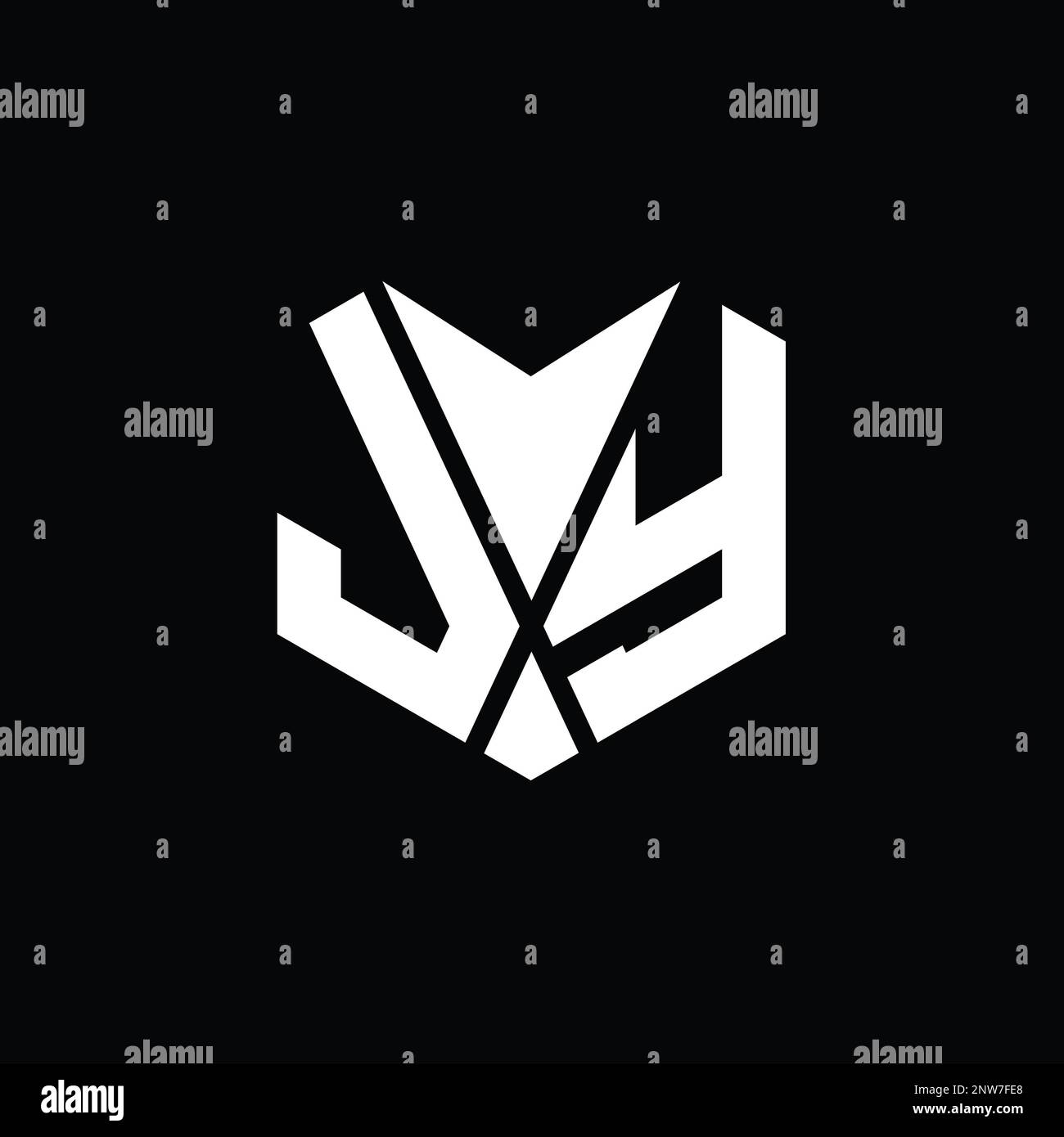 JY Logo monogram abstract hexagon shape vector images design template ...
