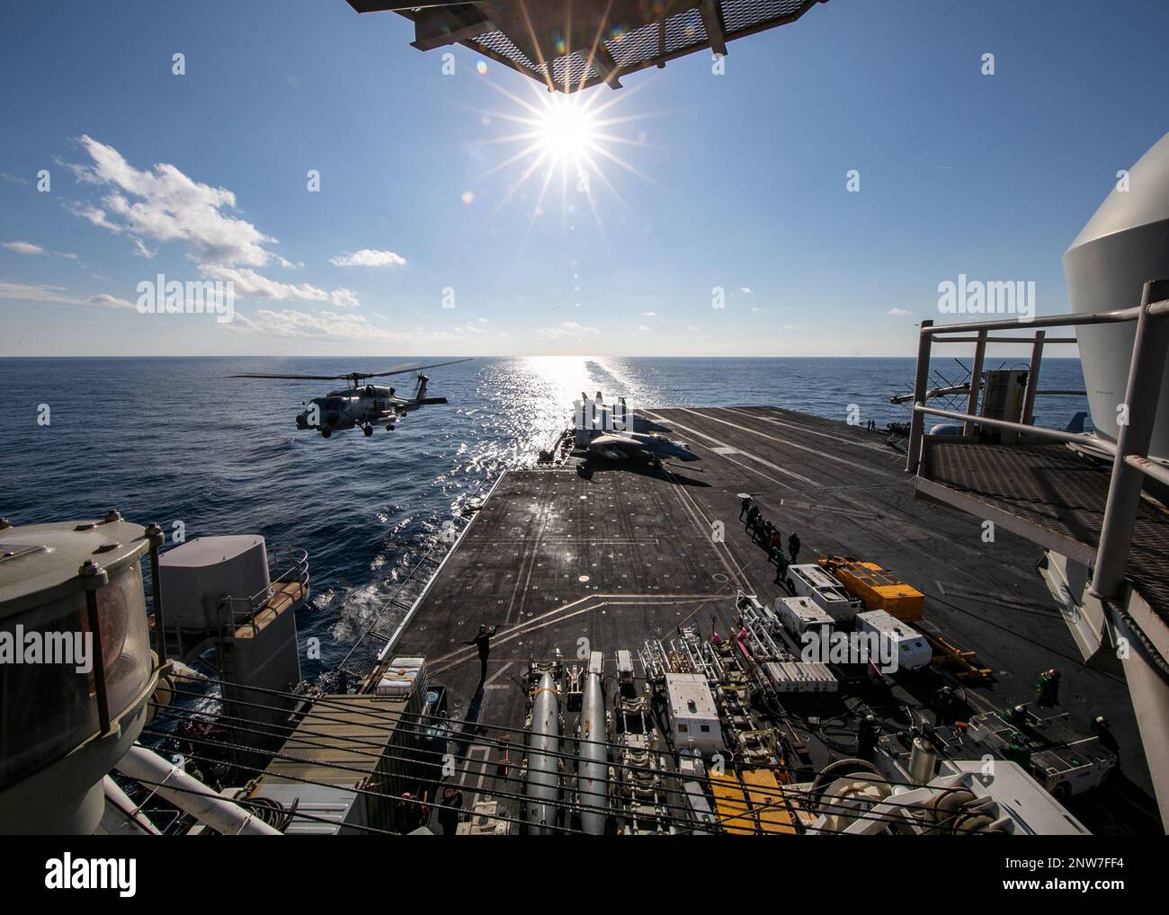 230214-N-EL850-2215 MEDITERRANEAN SEA (Feb. 14, 2023) An MH-60R Sea ...