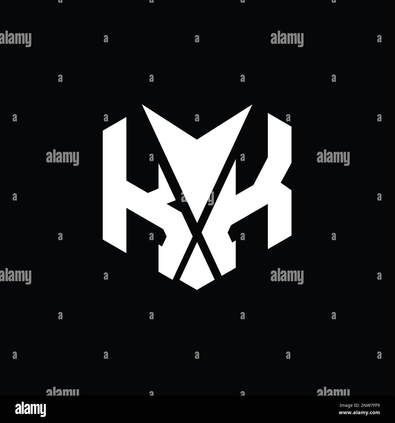 KK Logo monogram abstract hexagon shape vector images design template ...