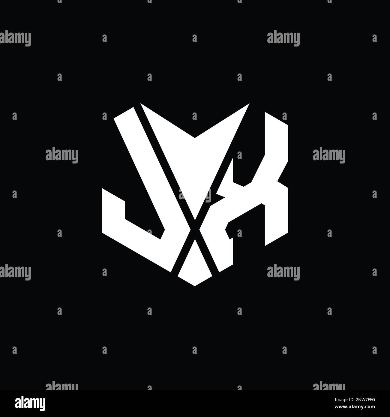 JX Logo monogram abstract hexagon shape vector images design template ...
