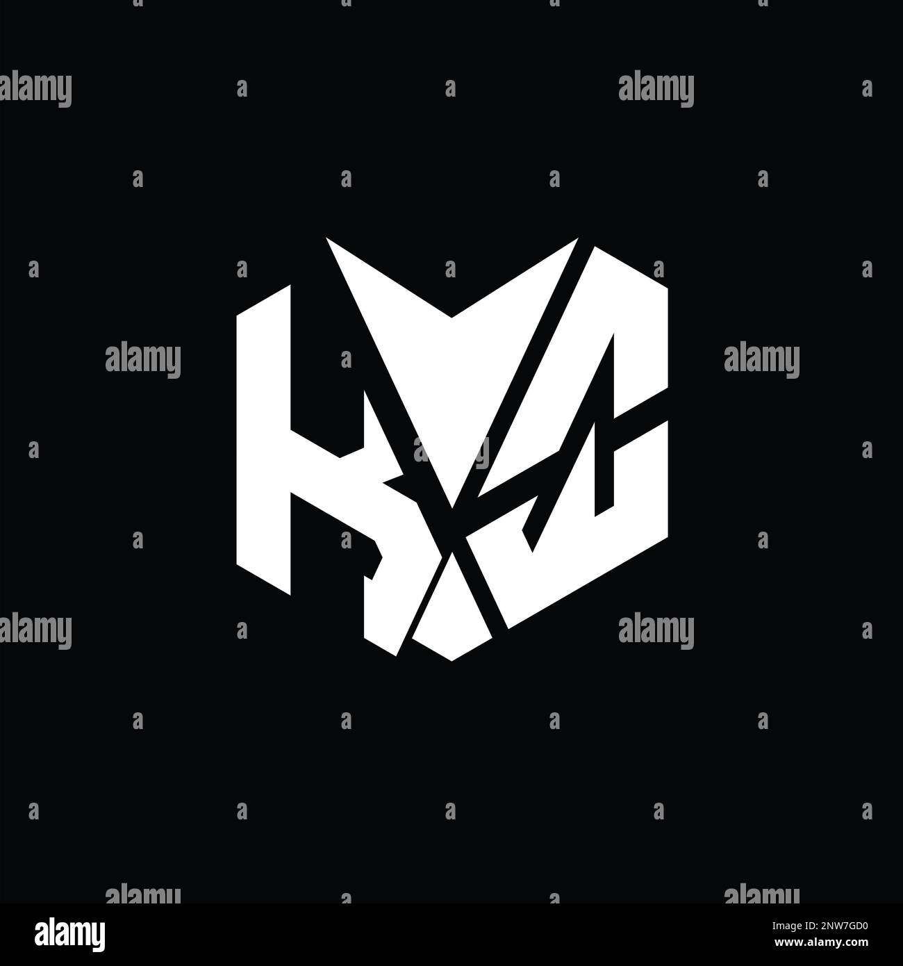 KQ Logo monogram abstract hexagon shape vector images design template ... KQ Logo monogram abstract hexagon shape vector images design template ...