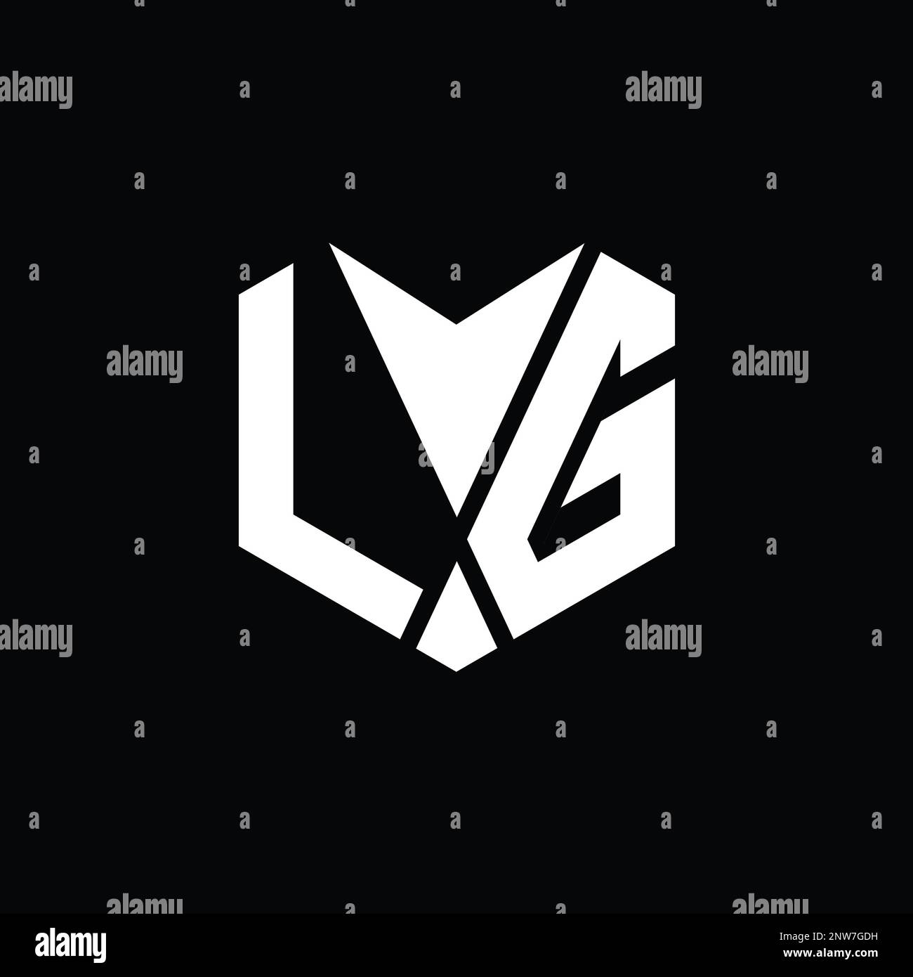 LG Logo monogram abstract hexagon shape vector images design template Stock Photo - Alamy