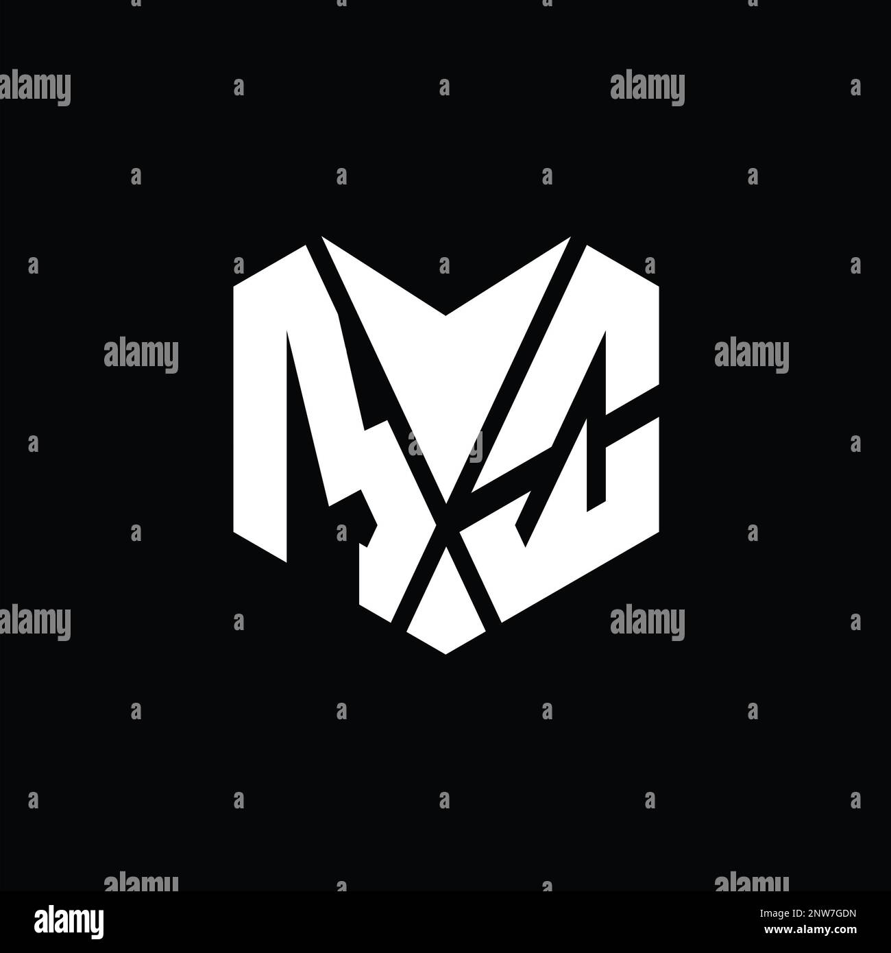 MQ Logo monogram abstract hexagon shape vector images design template ...