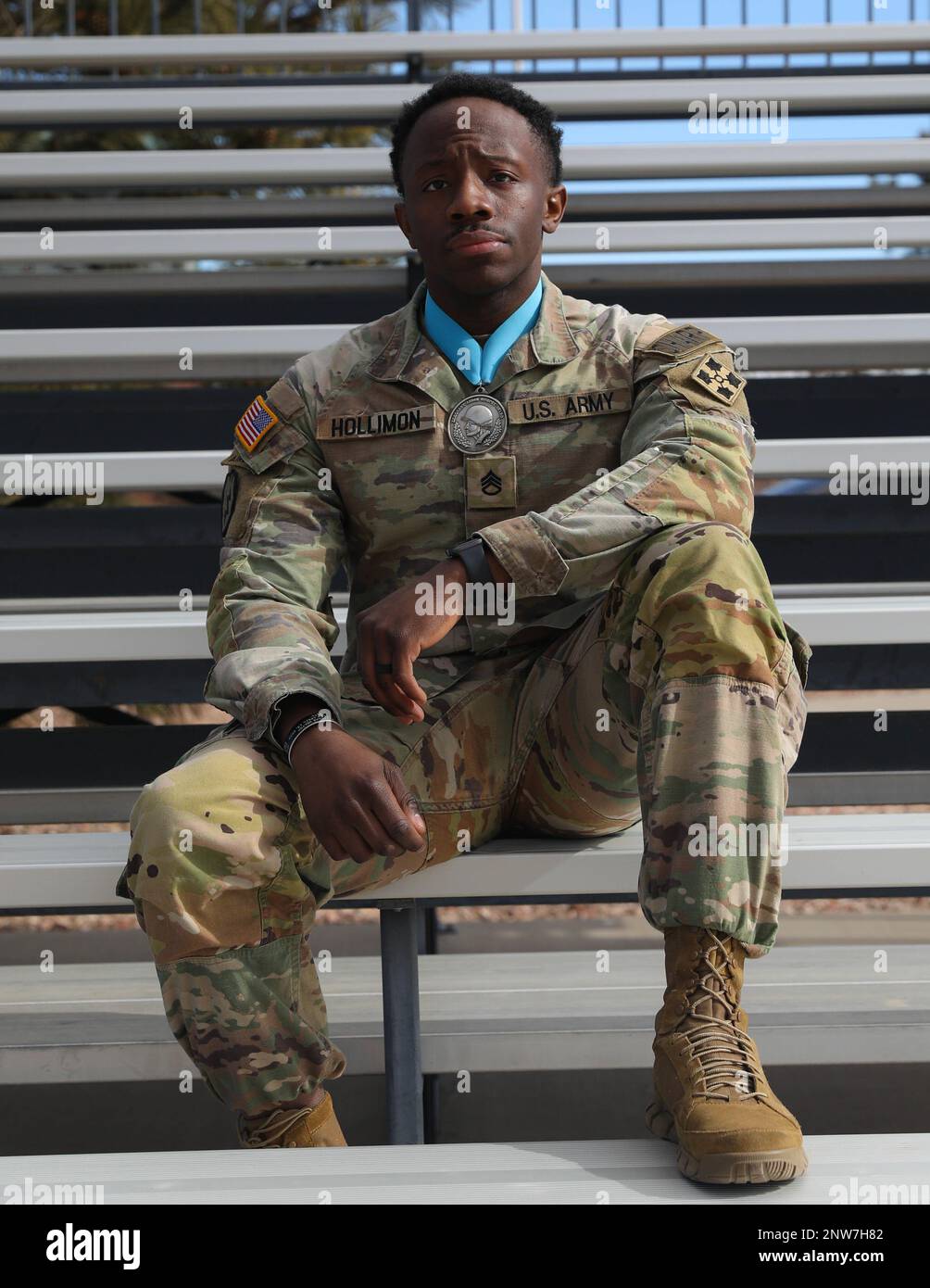 Staff Sgt. Savon Hollimon, a Cavalry Scout from the 1st Battalion, 68th ...
