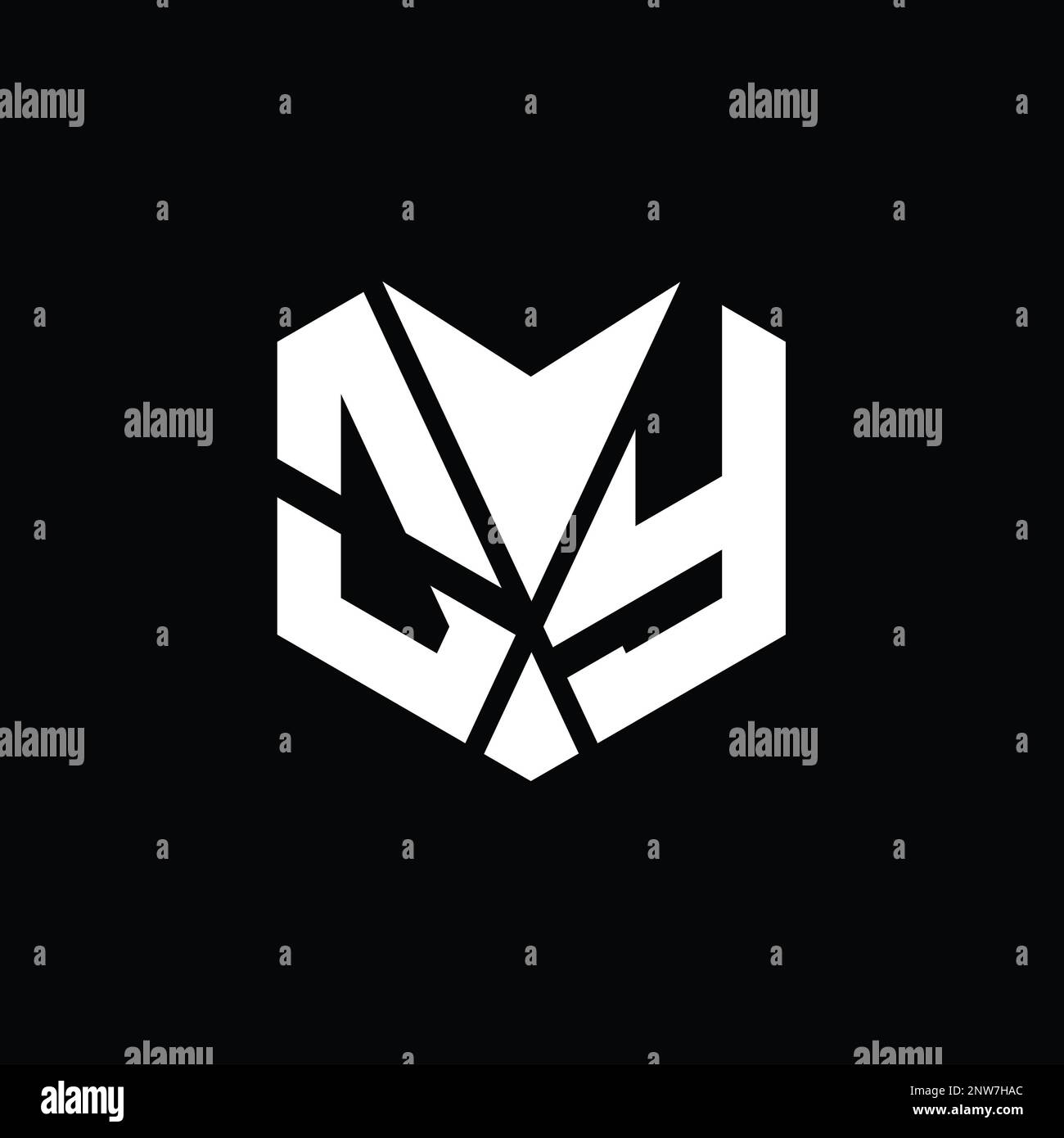 OY Logo monogram abstract hexagon shape vector images design template Stock Photo - Alamy