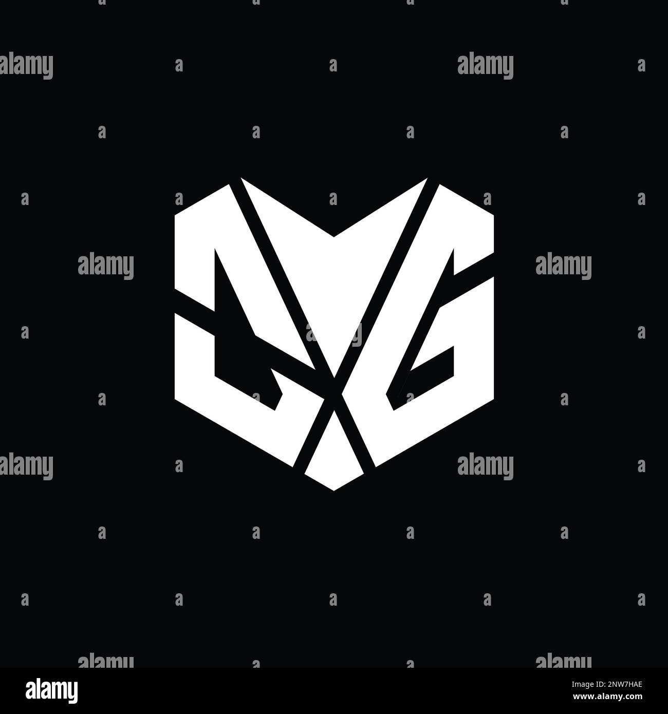 OG Logo monogram abstract hexagon shape vector images design template ...