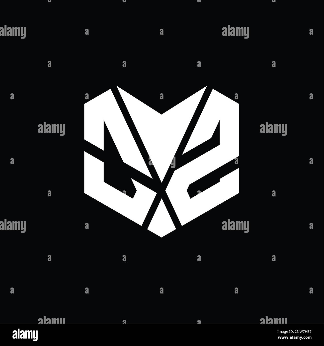 OZ Logo monogram abstract hexagon shape vector images design template ...