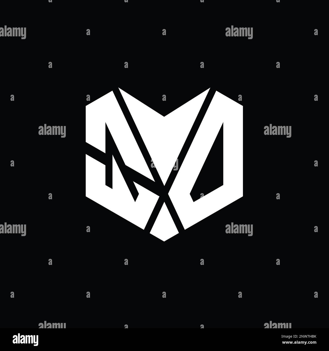 QD Logo monogram abstract hexagon shape vector images design template ...