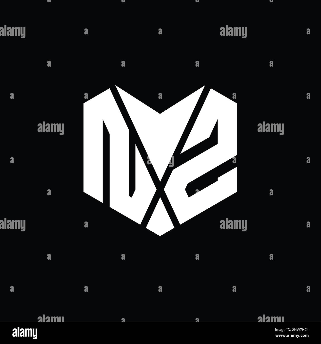 NZ Logo monogram abstract hexagon shape vector images design template ... NZ Logo monogram abstract hexagon shape vector images design template ...