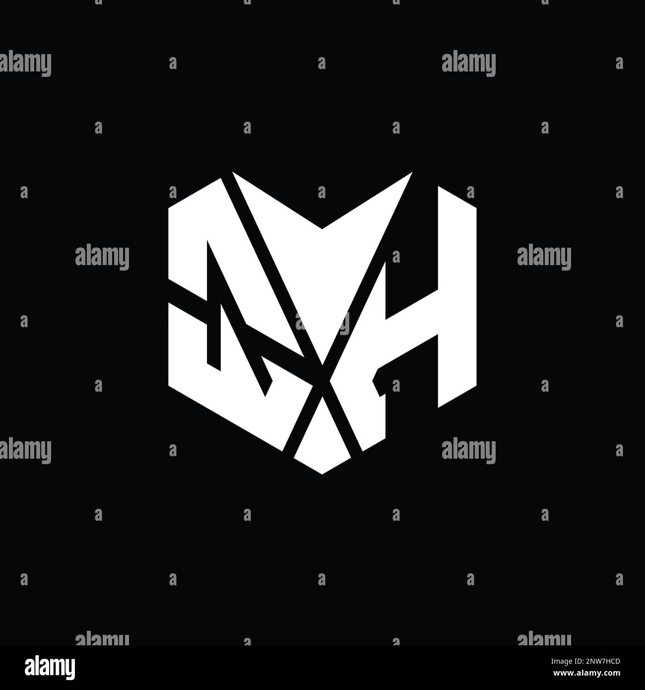 QH Logo monogram abstract hexagon shape vector images design template ...