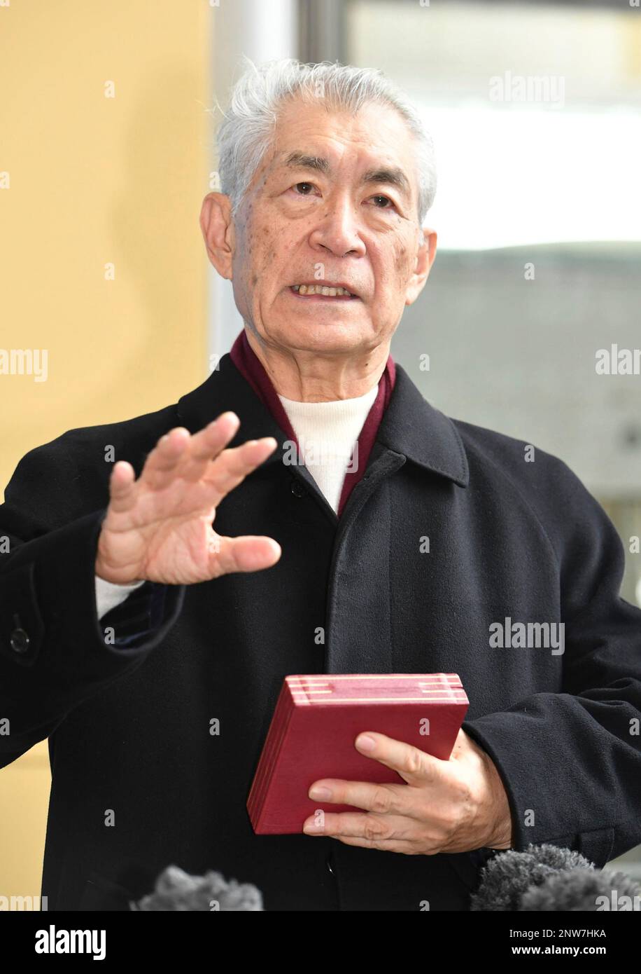 Tasuku Honjo, a distinguished professor at Kyoto University, holding ...